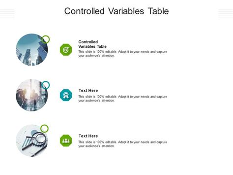 controlled variables table ppt powerpoint presentation professional
