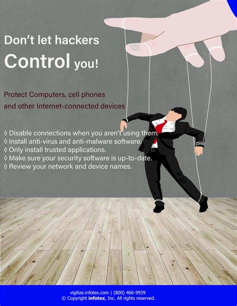 Prevent Hacker Control Awareness Poster Infotex