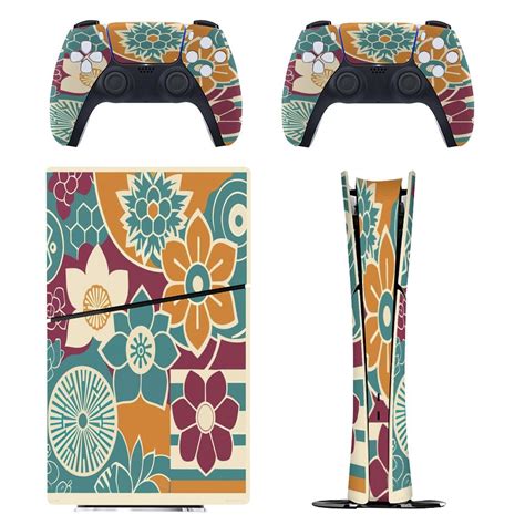 Japanese Style Pattern Ps5 Ps5 Slim Digital Disc Skin Sticker For Console And Controller Skins