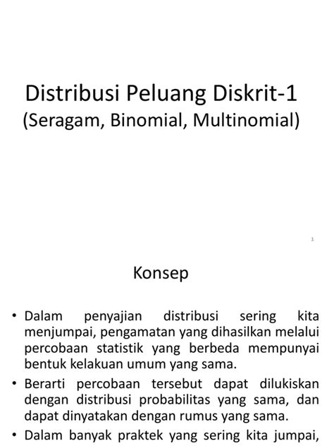 Pdf Distribusi Seragam Binomial Multinomial Rev2 Dokumen Tips