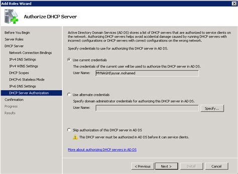 Configure DHCP On Windows Root