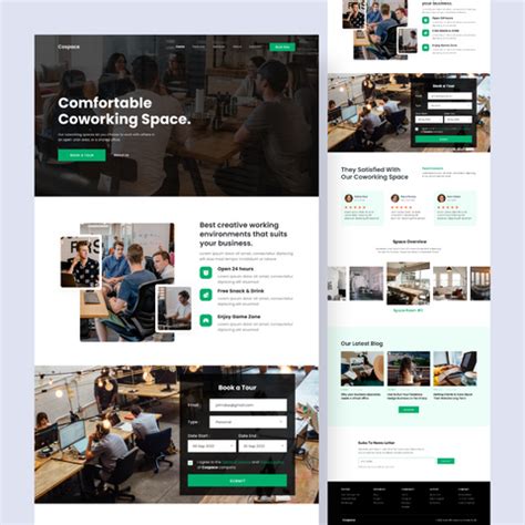 Cospace Coworking Space UI Design Template Figma