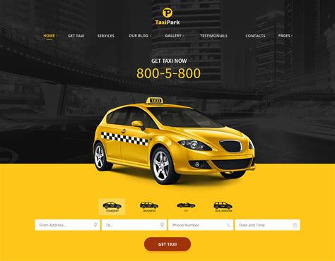 Taxi Booking Website Ui Design Behance