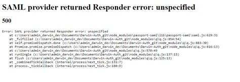 Authentication ADFS Is Returning SAML Provider Returned Responder Error Unspecified When