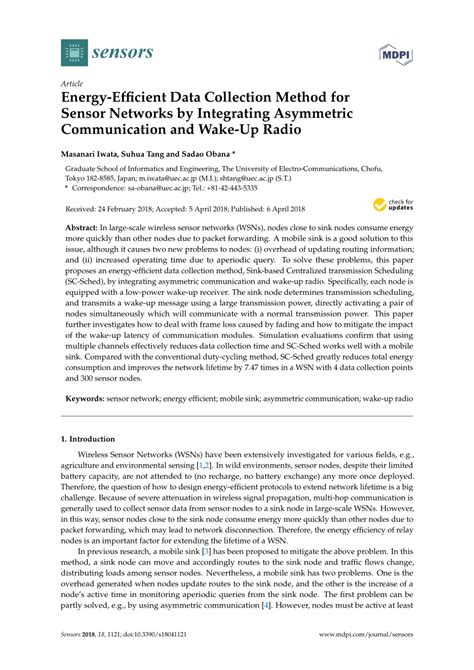 pdf energy efficient data collection method for sensor networks by