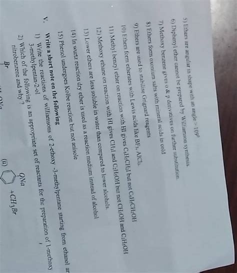 5 Ethers Are Angular In Shape With An Angle 109 Circ 6 Diphenyl Eth