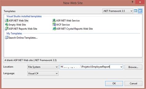 Create Crystal Reports Report In ASP Net