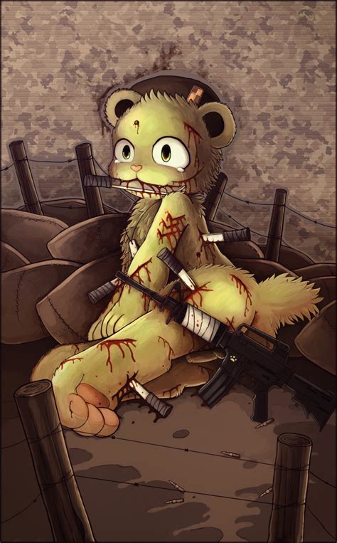 Rule 34 Barbed Wire Bear Blood Feanor Flippy Flippy Htf Gore Gun