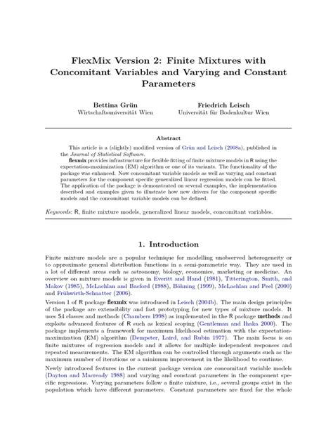 Mixture Regressions Pdf Linear Regression Regression Analysis