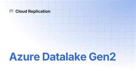 Azure Datalake Gen2 Cloud Replication
