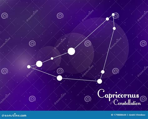 Capricornus Constellation Starry Night Sky Cluster Of Stars Galaxy