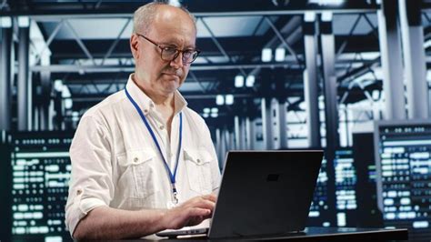Premium Photo Developer Optimizing Data Center