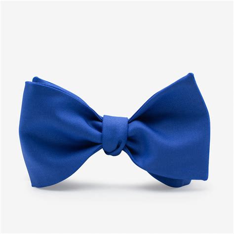 Kobaltowa Mucha Wiązana Self Tie Piękna Mucha Dla Mężczyzny