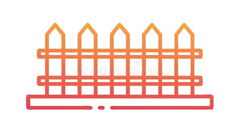 Picket Fence Boundary Icon Vector Illustration Vector Design Generative Ai Stock Vector