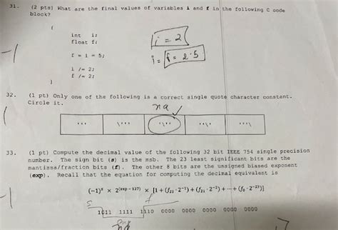 Solved 1 Pt Compute The Deeimal Value Of The Following 32