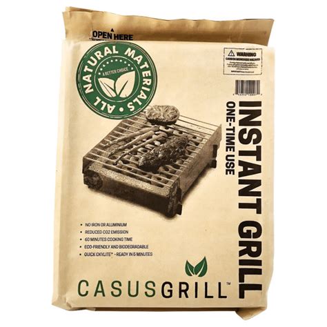 2-Pack: CasusGrill One-Time Use Biodegradable Instant Grill | Cigar Page
