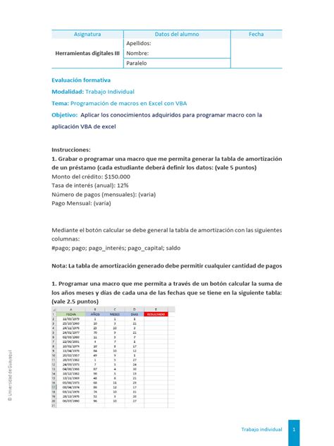 Tarea 8 Programación De Macros Pdf Microsoft Excel Macro