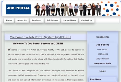 Online Job Portal In Php Css Javascript And Mysql Free Download Source Code And Projects