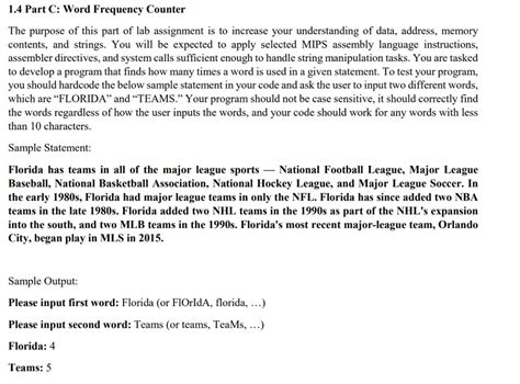 14 Part C Word Frequency Counter The Purpose Of