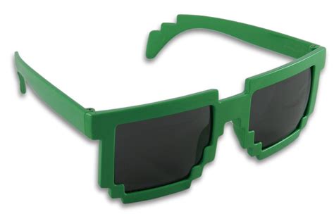 8 Bit Pixel Retro Computer Sun Glasses Nerd Sunglasses 8 Bit Green