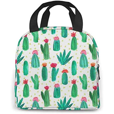 Badubg Симпатична термична чанта за обяд с кактус Мъжка и дамска