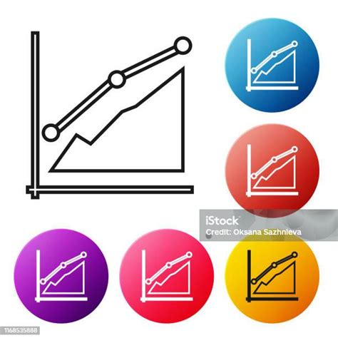 흰색 배경에 격리 된 검은 색 선 원형 차트 인포 그래픽 아이콘입니다 다이어그램 차트 기호입니다 아이콘 다채로운 원 버튼을