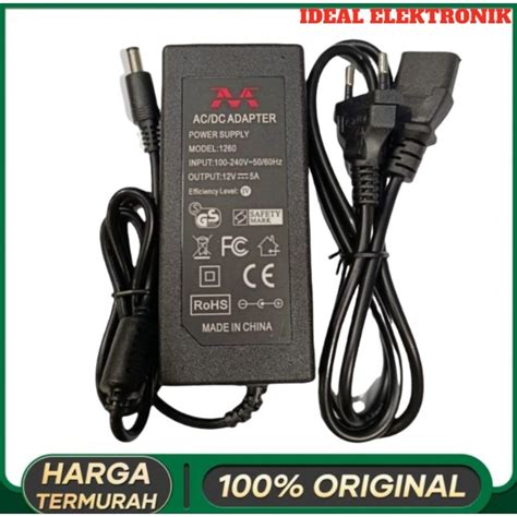 Jual Adaptor Cctv Dvr 12v 5a Merek M Ory Shopee Indonesia