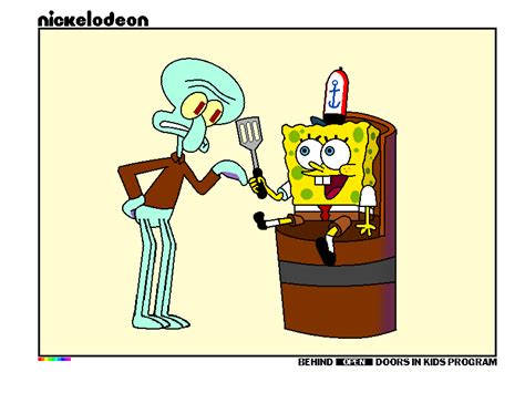 Behind Open Doorsspongebob Scenecolor Fix On By Mfdanhstudiosart On