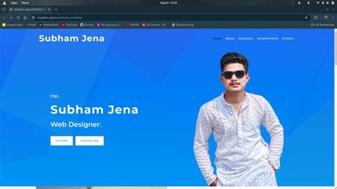 subham jena on linkedin webdevelopment portfolio html css javascript
