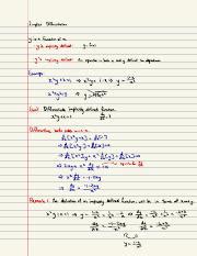 Implicit Differentiation Pdf Implicit Y Is Y Function A Y Differentiation Is Explicitly Is