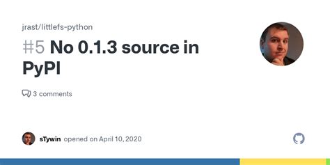 No 013 Source In Pypi · Issue 5 · Jrastlittlefs Python · Github