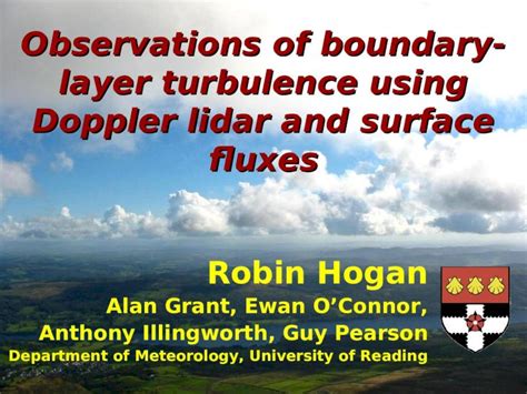 Ppt Observations Of Boundary Layer Turbulence Using Doppler Lidar And Surface Fluxes Dokumen