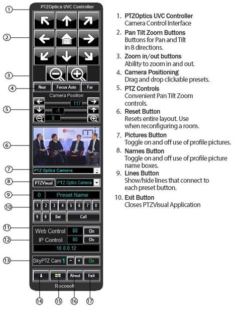 Ptzoptics Uvc Camera Control Software With Presetvisualizer Ptzoptics Uvc Control Videoguys