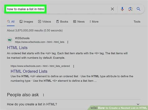 How To Create A Nested List In HTML Steps With Pictures