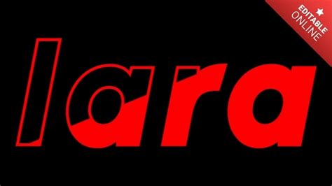 Lara Red Cut Text Effect Generator