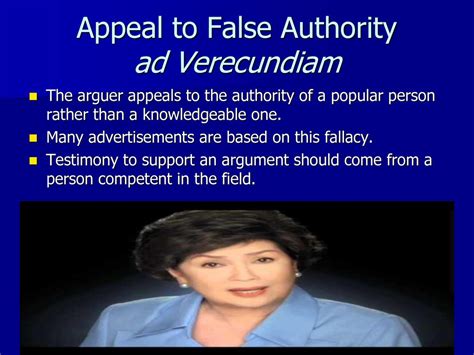 Argument From False Authority Authority