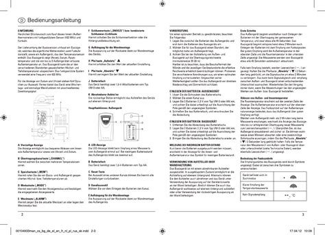 Bedienungsanleitung Hama EWS-190 (Seite 2 von 24) (Deutsch, Englisch ...