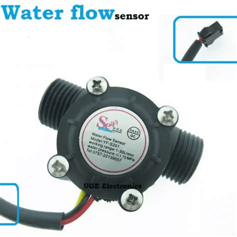 Yfs201 Water Flow Rate Sensor 1 30 L Min Yf S201 Uge Electronics Egypt