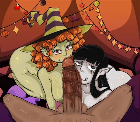 Rule 34 2girls Collaborative Fellatio Countess Ruby Female Kissing