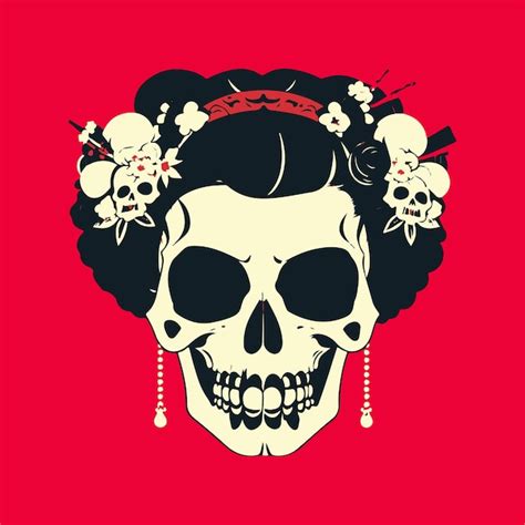 Premium Vector Skull Woman