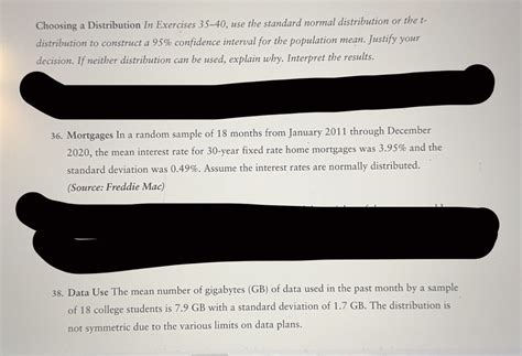 Solved Choosing A Distribution In Exercises Use The Chegg