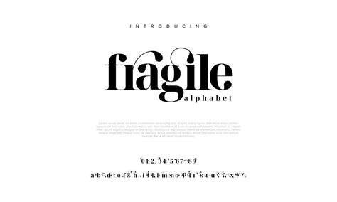 elegant fragile alphabet letters font and number classic lettering