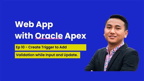 10 How To Add Validation Using Trigger In Oracle Apex Web Application Youtube