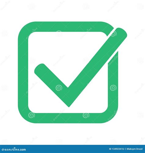 Tick Icon Vector Symbol Checkmark Isolated On White Background Check
