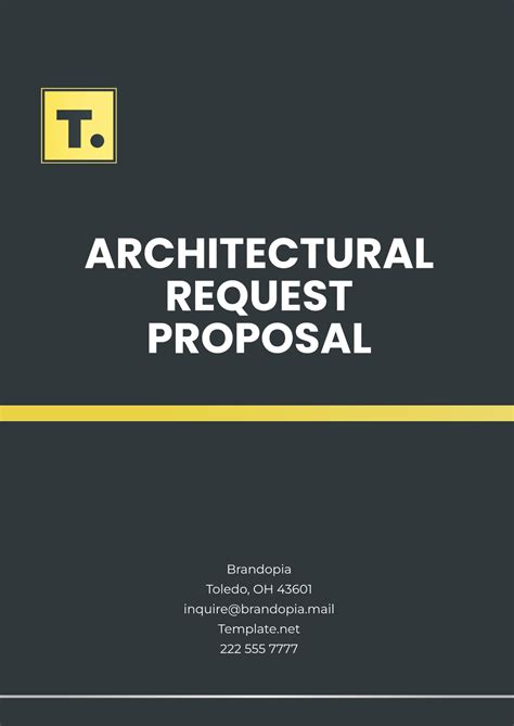 Free Architectural Request Proposal Template To Edit Online