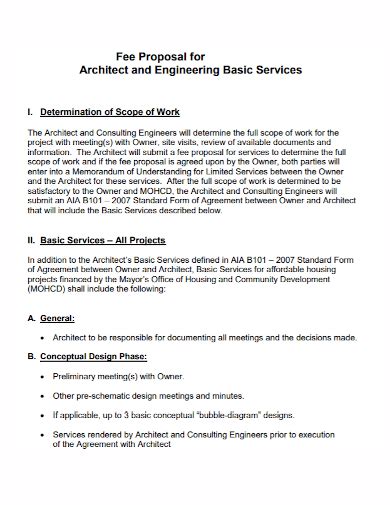 Free 4 Architectural Fee Proposal Samples In Pdf