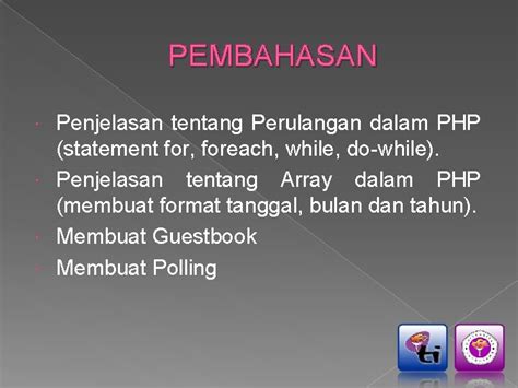 praktikum p web pertemuan 4 perulangan array dalam