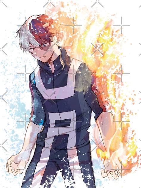 Boku No Hero Academy Todoroki Poster For Sale By Maxwellyt Redbubble