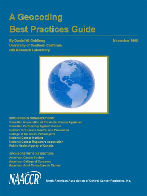 Geocoding Best Practices Pdf Geographic Information System Geography