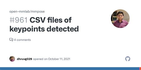 CSV Files Of Keypoints Detected Issue Open Mmlab Mmpose GitHub